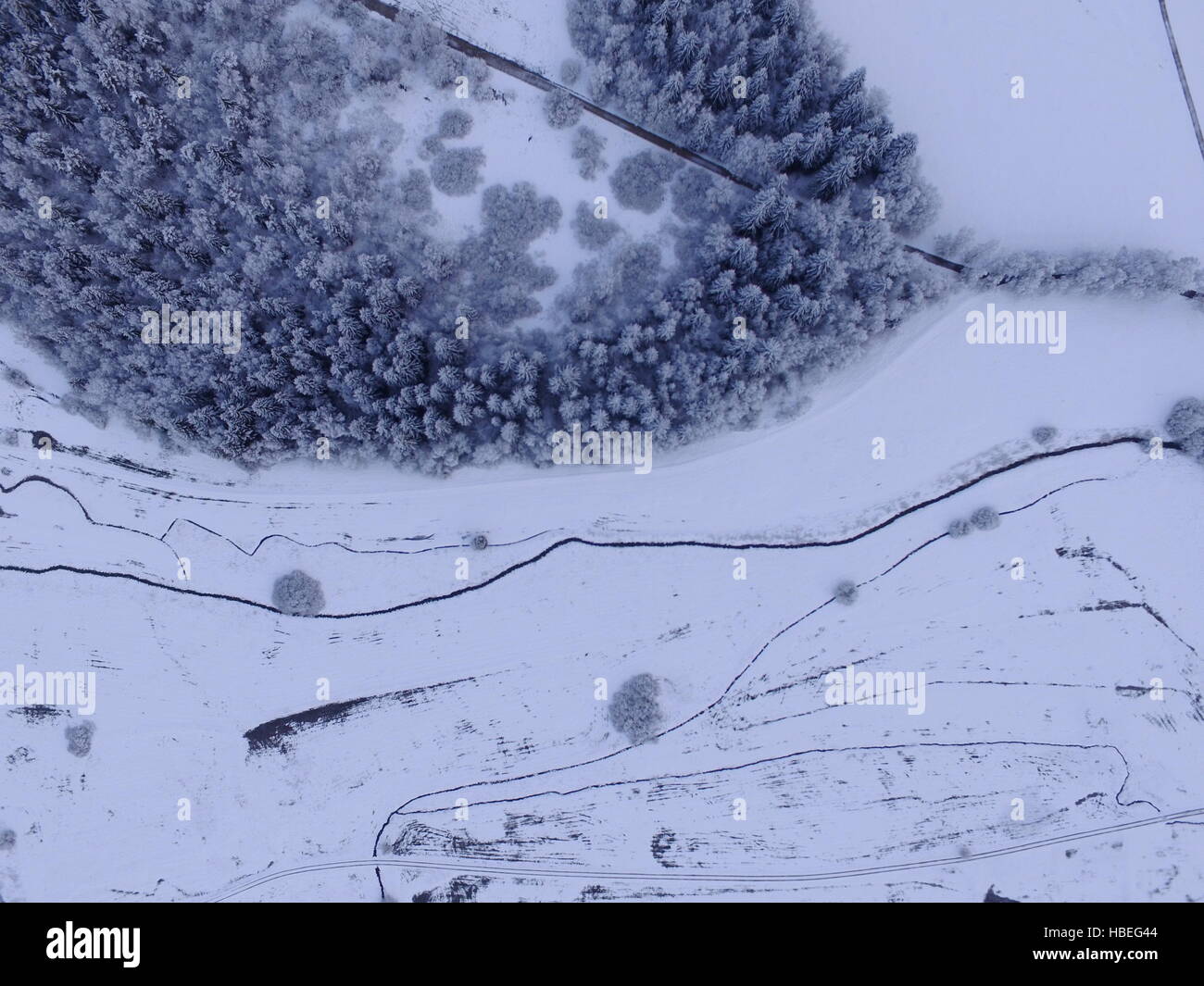 aerial winter landscape Stock Photo - Alamy