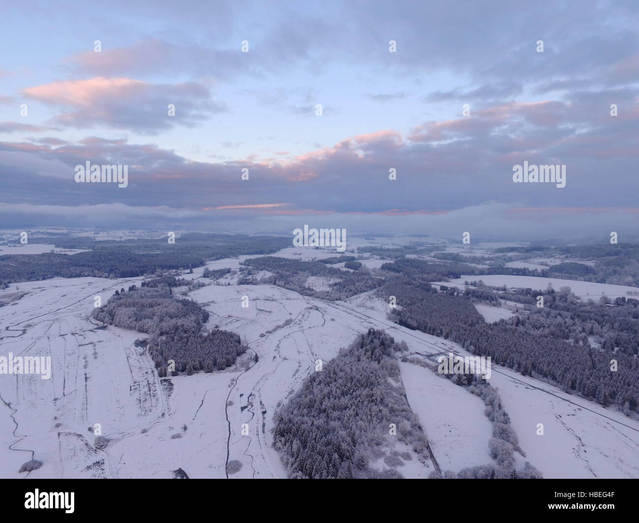 aerial winter landscape Stock Photo - Alamy