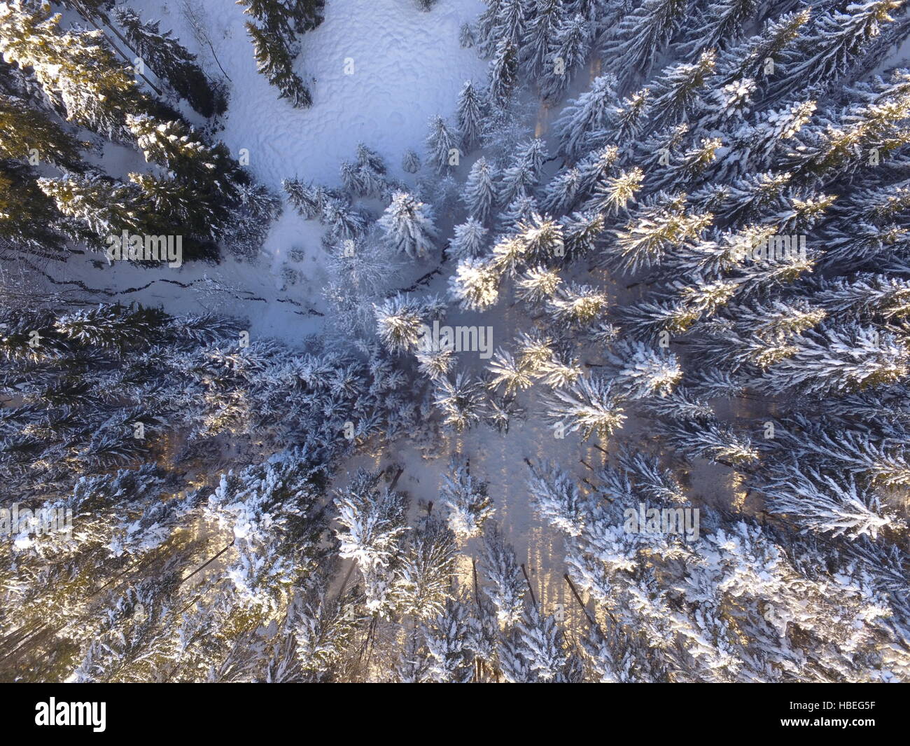 Winter landscape aerial Stock Photo - Alamy