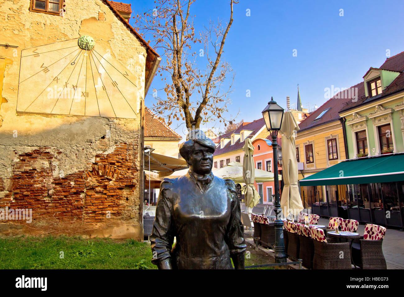 Old Tkalciceva street in Zagreb colorful architecture, capital of ...