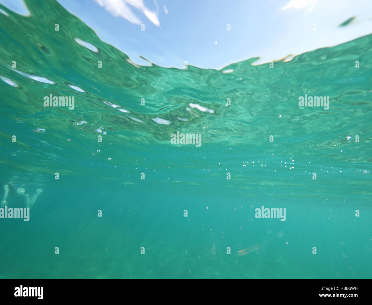 caribbean sea split level Stock Photo - Alamy