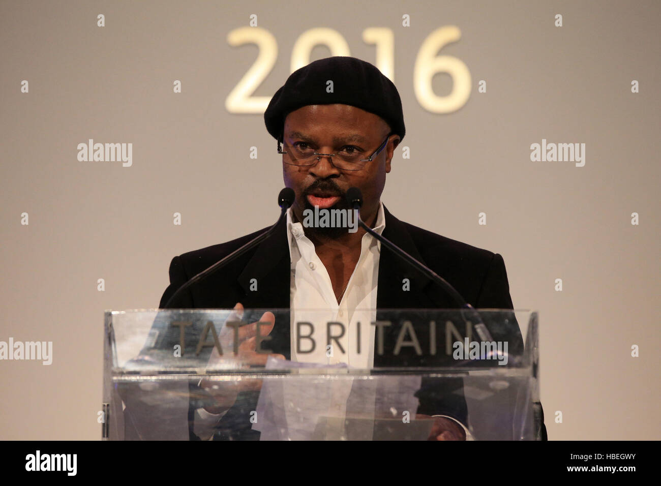 Nigerian poet and novelist Ben Okri before announcing the winner of the ...