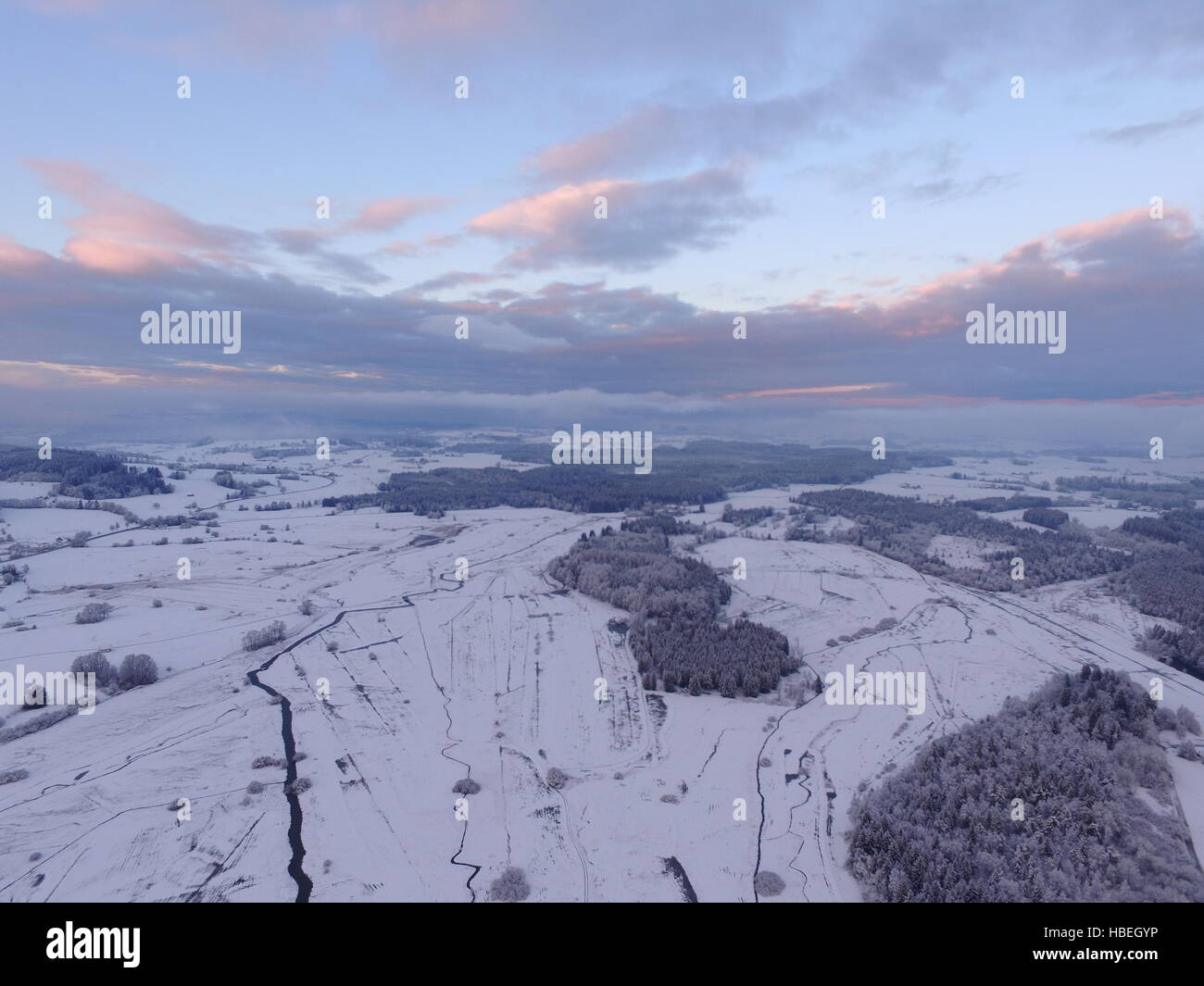 aerial winter landscape Stock Photo - Alamy