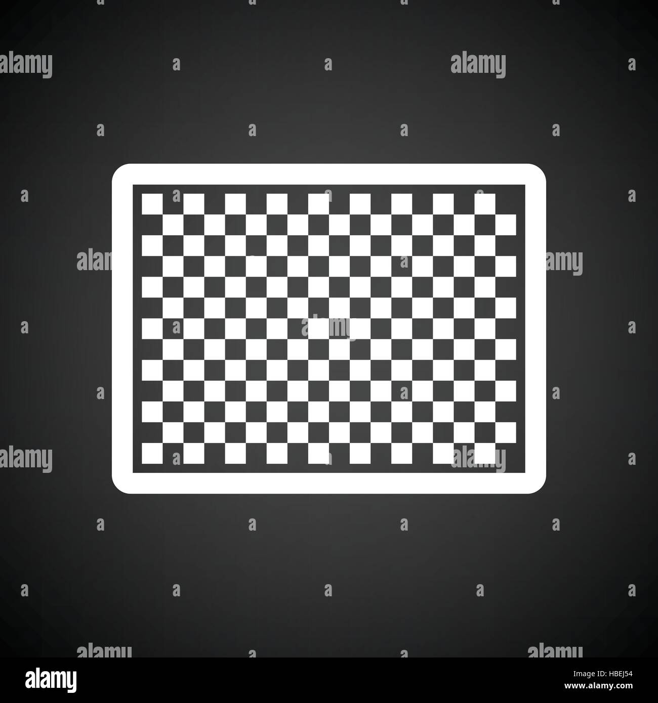 Icon of photo camera sensor. Black background with white. Vector ...