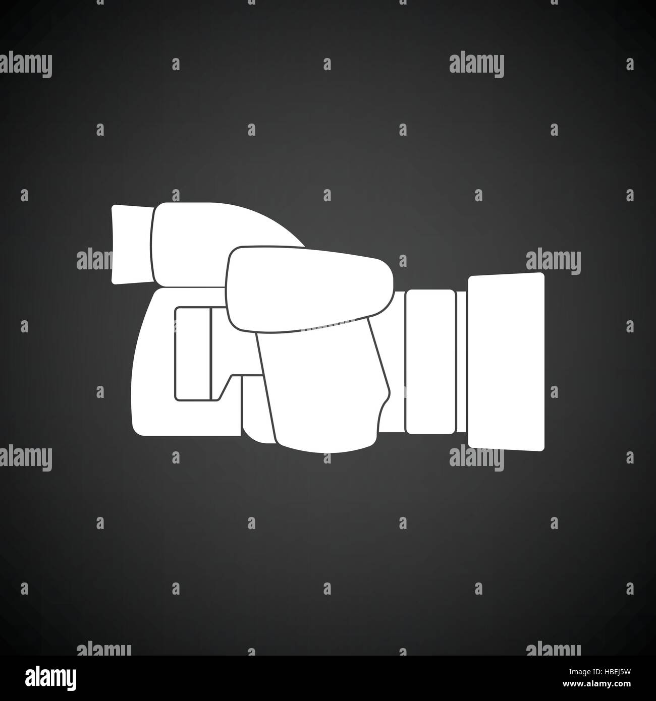 Icon of premium photo camera. Black background with white. Vector ...