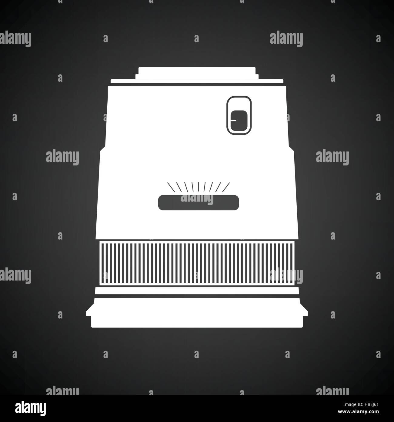 Icon of photo camera wide lens. Black background with white. Vector ...