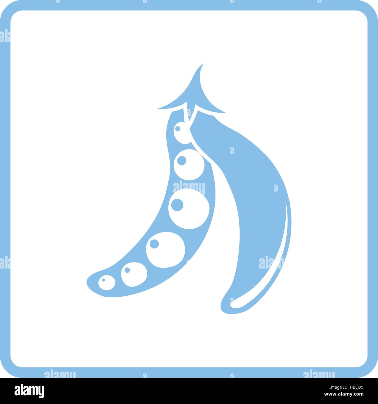 Pea icon. Blue frame design. Vector illustration Stock Vector Image ...