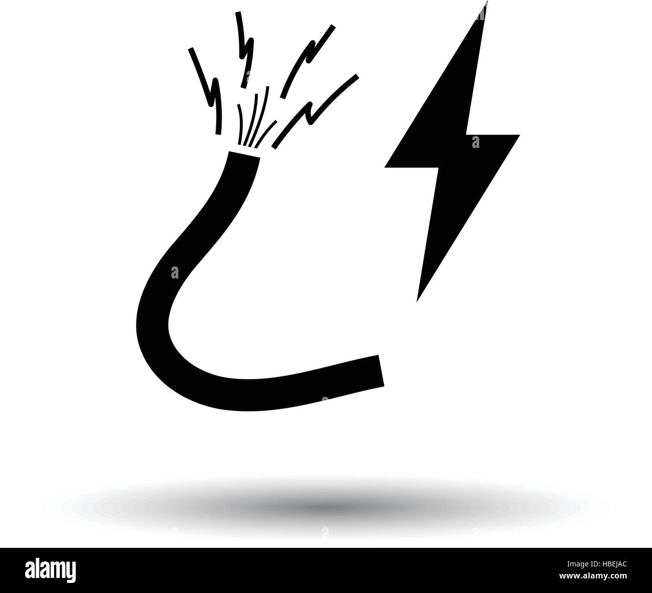Icon of Wire . White background with shadow design. Vector illustration ...