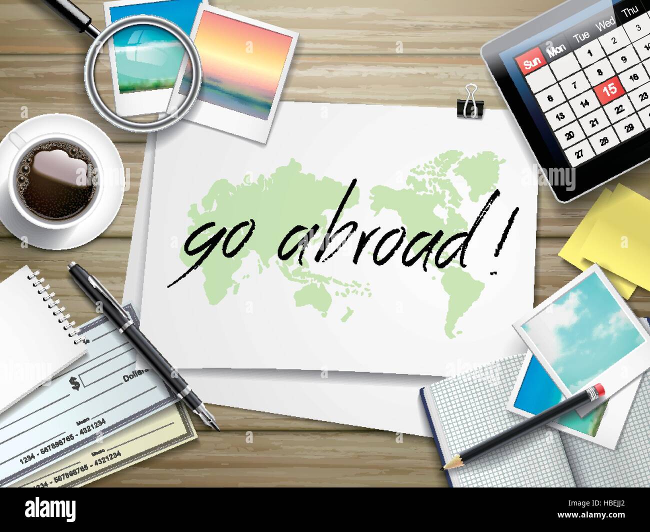 Planning abroad Stock Vector Images - Alamy