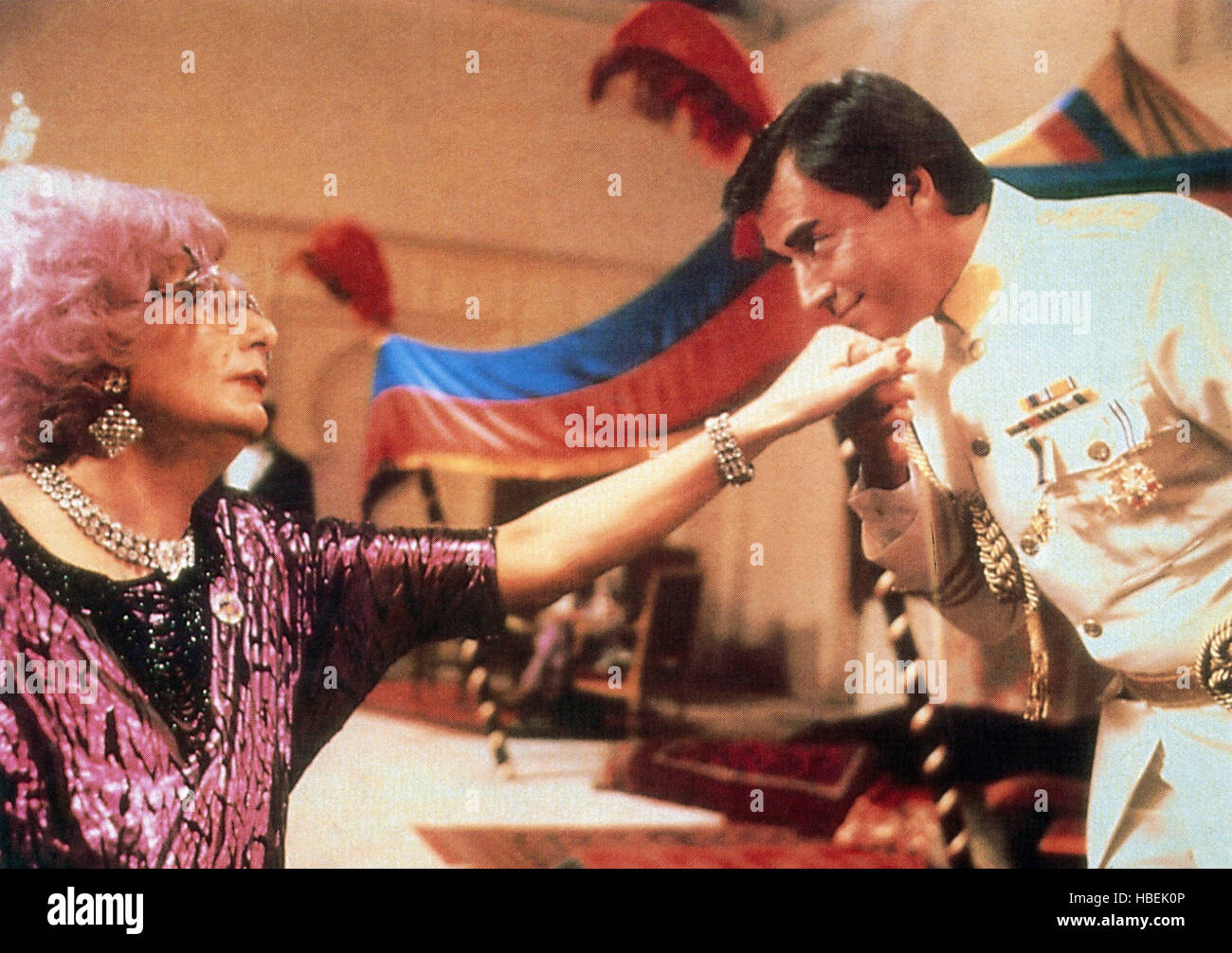 LES PATTERSON SAVES THE WORLD, from left: Barry Humphries as Dame Edna ...