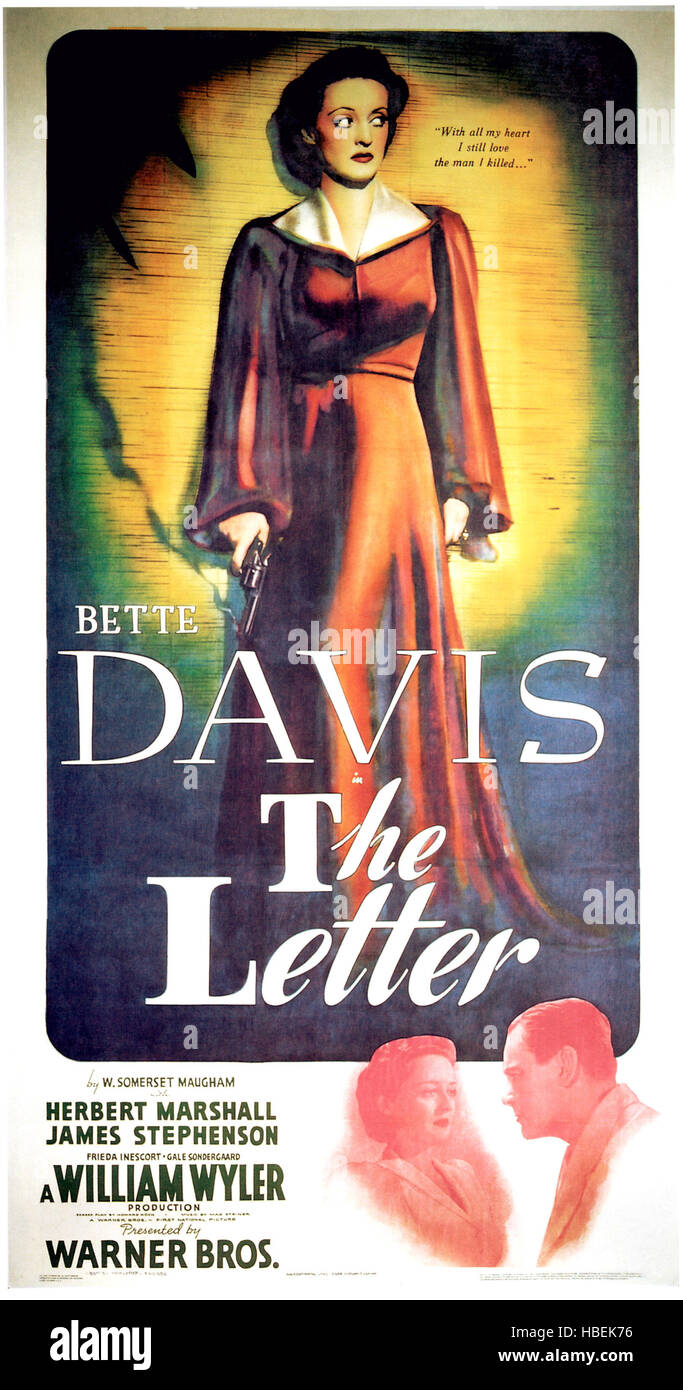 THE LETTER, Bette Davis, 1940 Stock Photo - Alamy