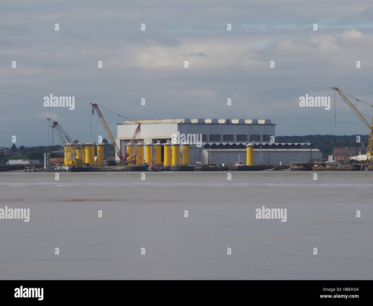 View of Birkenhead in Liverpool Stock Photo - Alamy