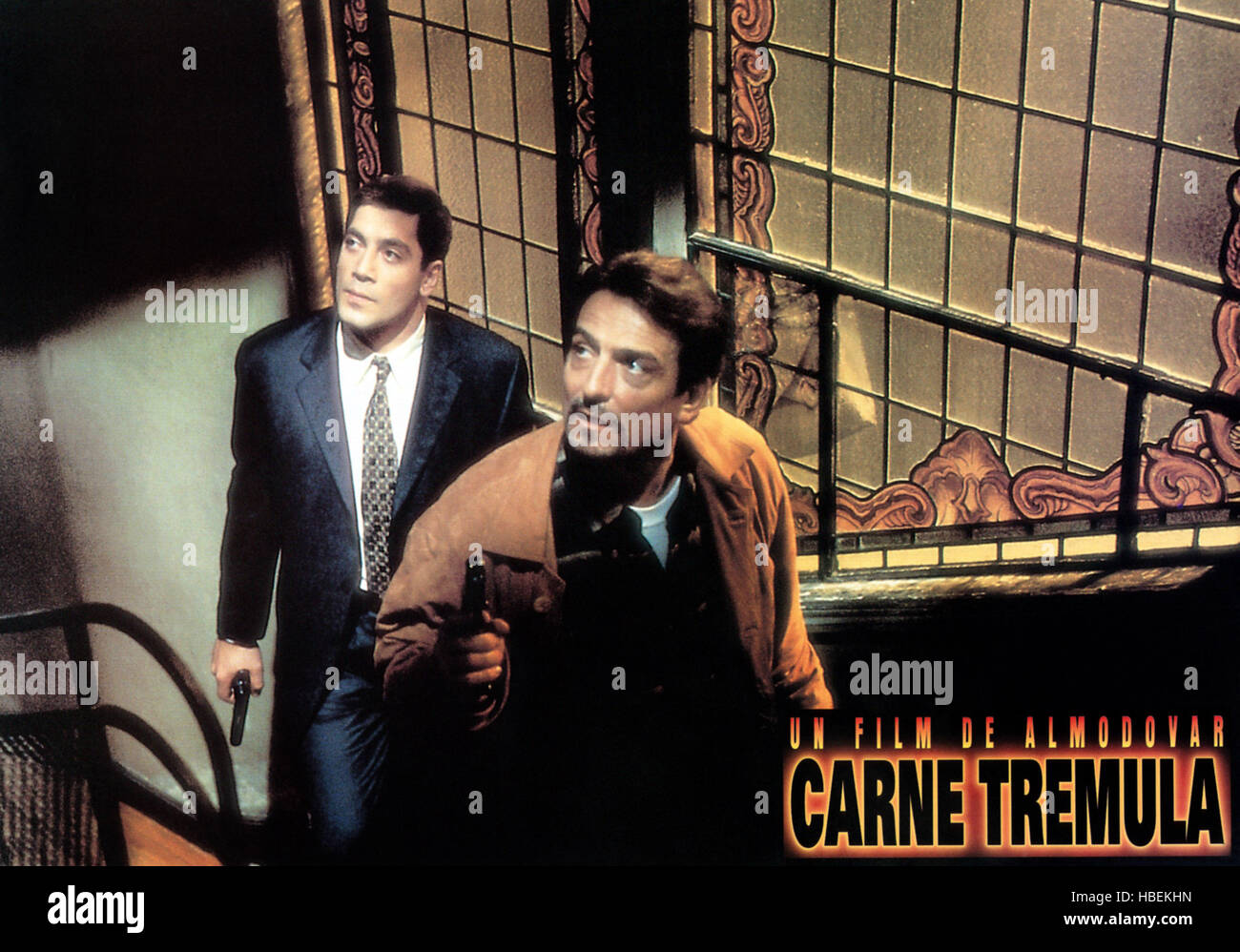 LIVE FLESH, (aka CARNE TREMULA), from left: Javier Bardem, Jose Sancho ...