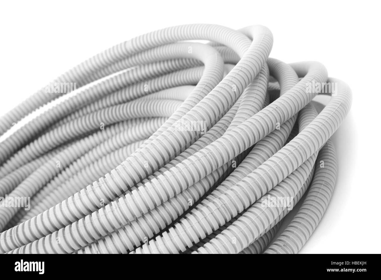 Corrugated pipe for the cable Stock Photo - Alamy