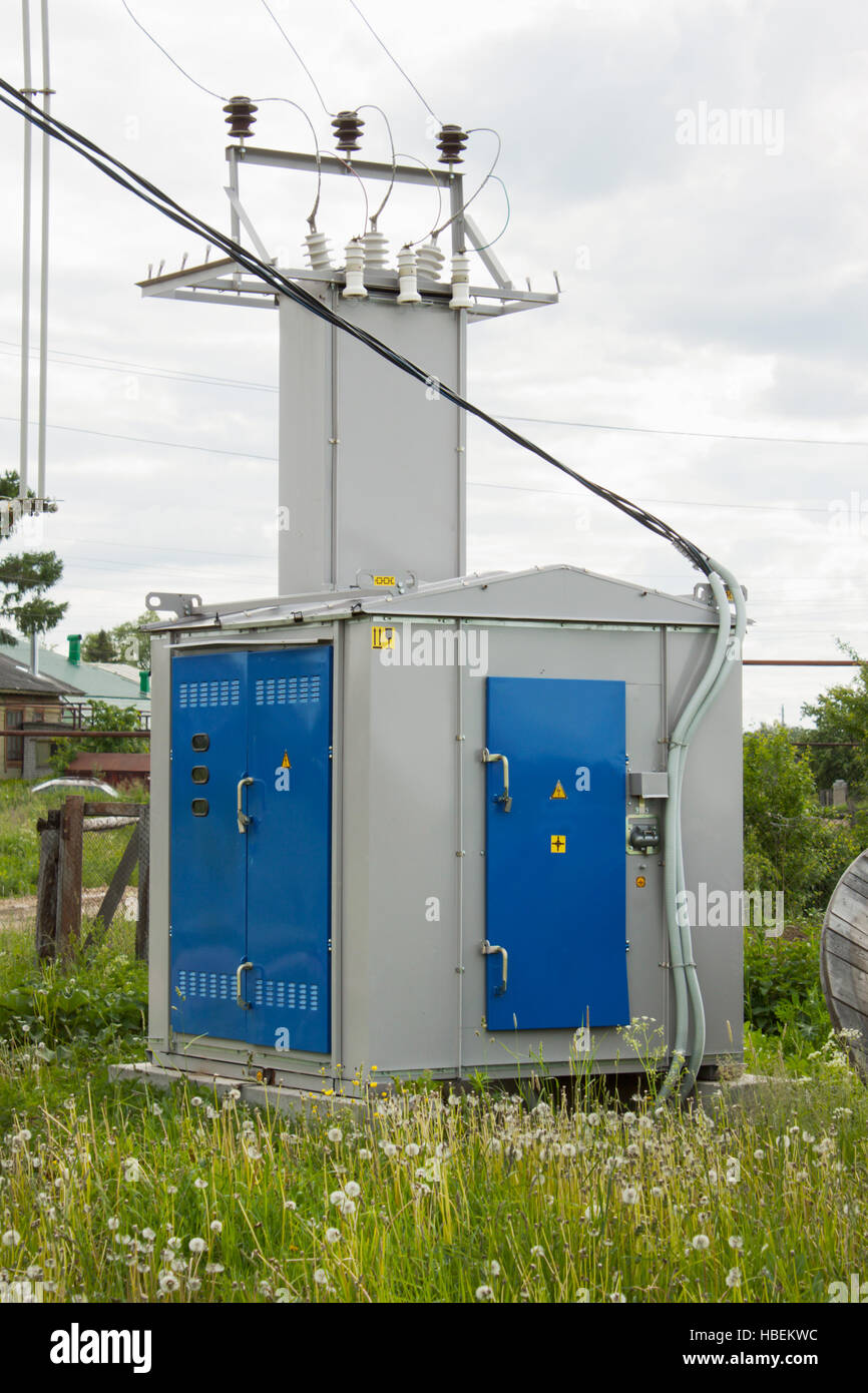Rural transformer substation Stock Photo - Alamy