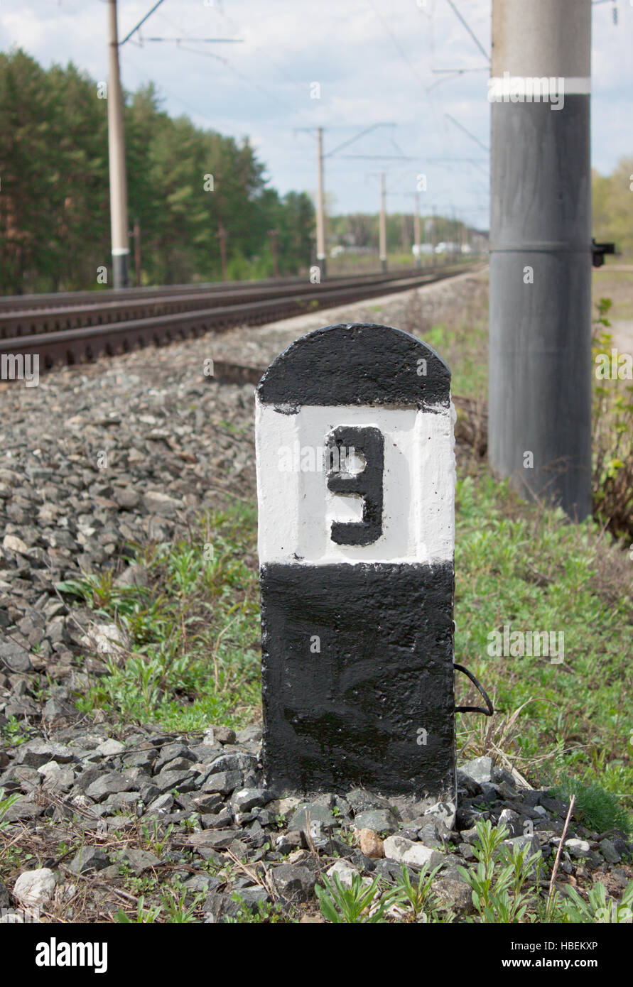 Column at the railway Stock Photo - Alamy