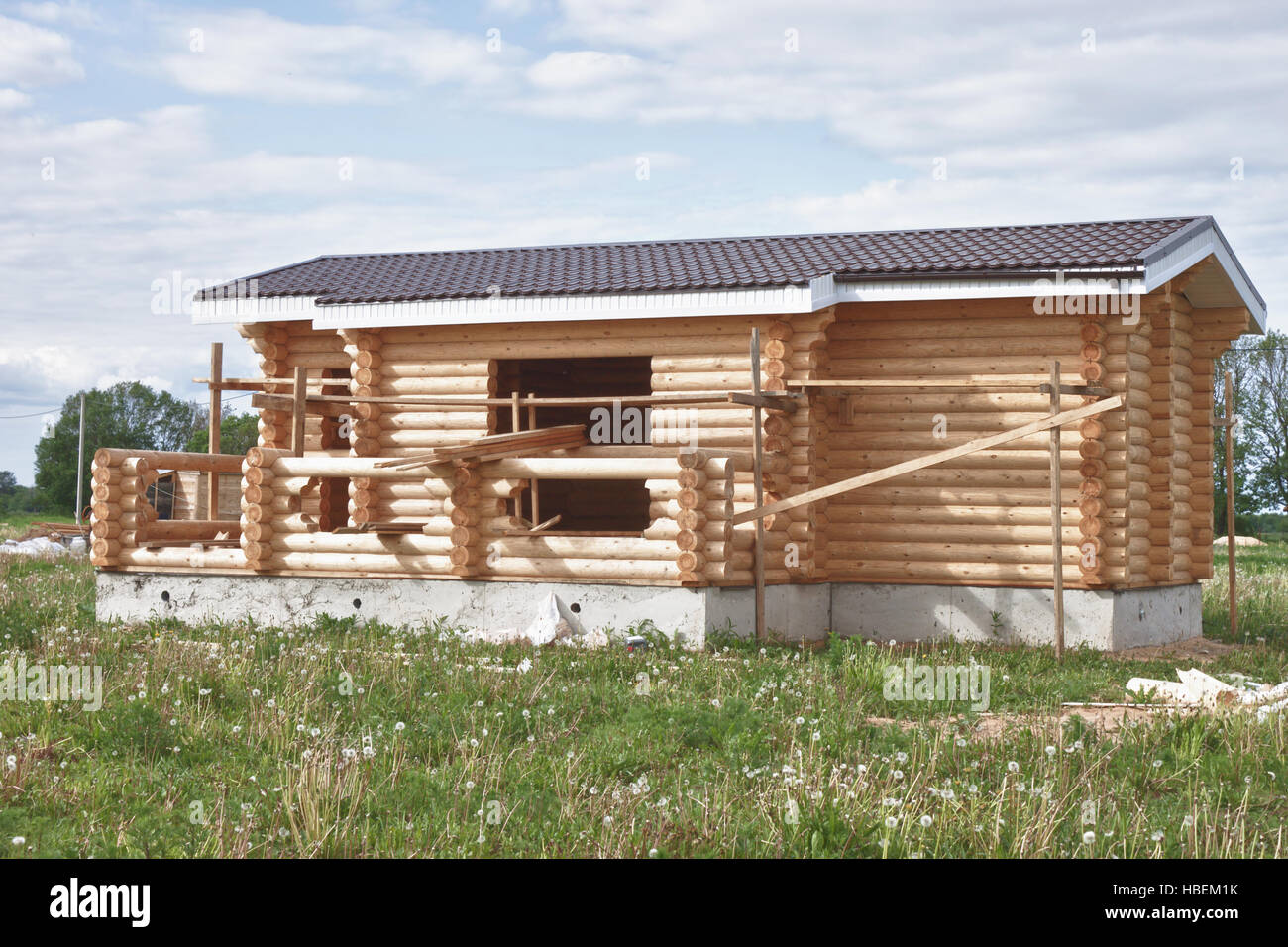 Small suburban house under construction Stock Photo - Alamy