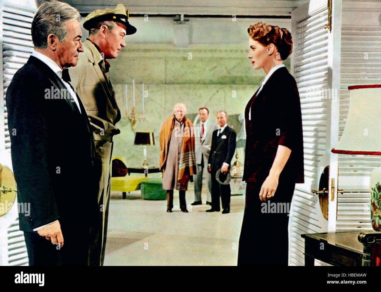 LISBON, front from left: Claude Rains, Ray Milland, Maureen O'Hara, Jay ...