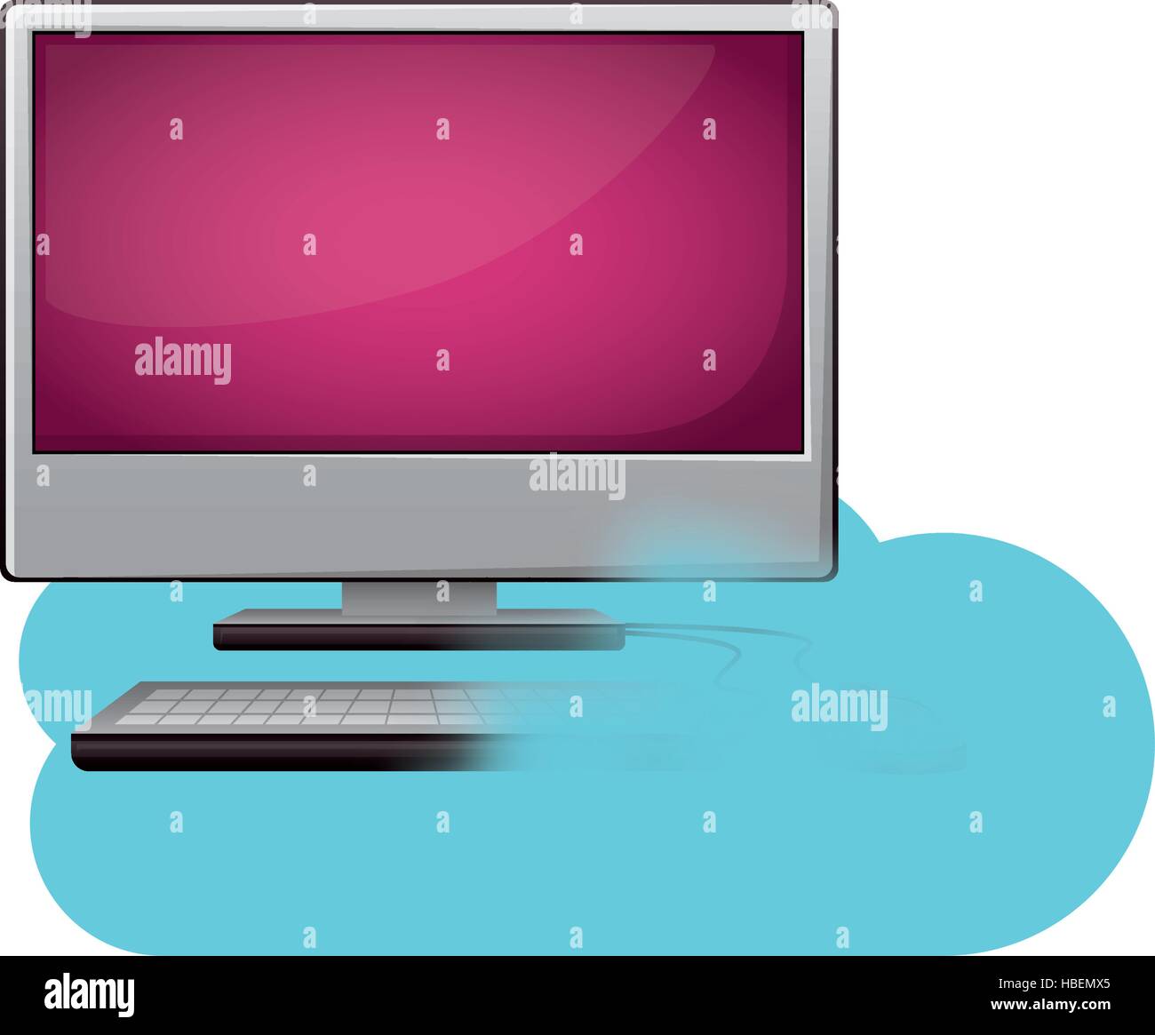 Computer and cloud computing design Stock Vector Image & Art - Alamy