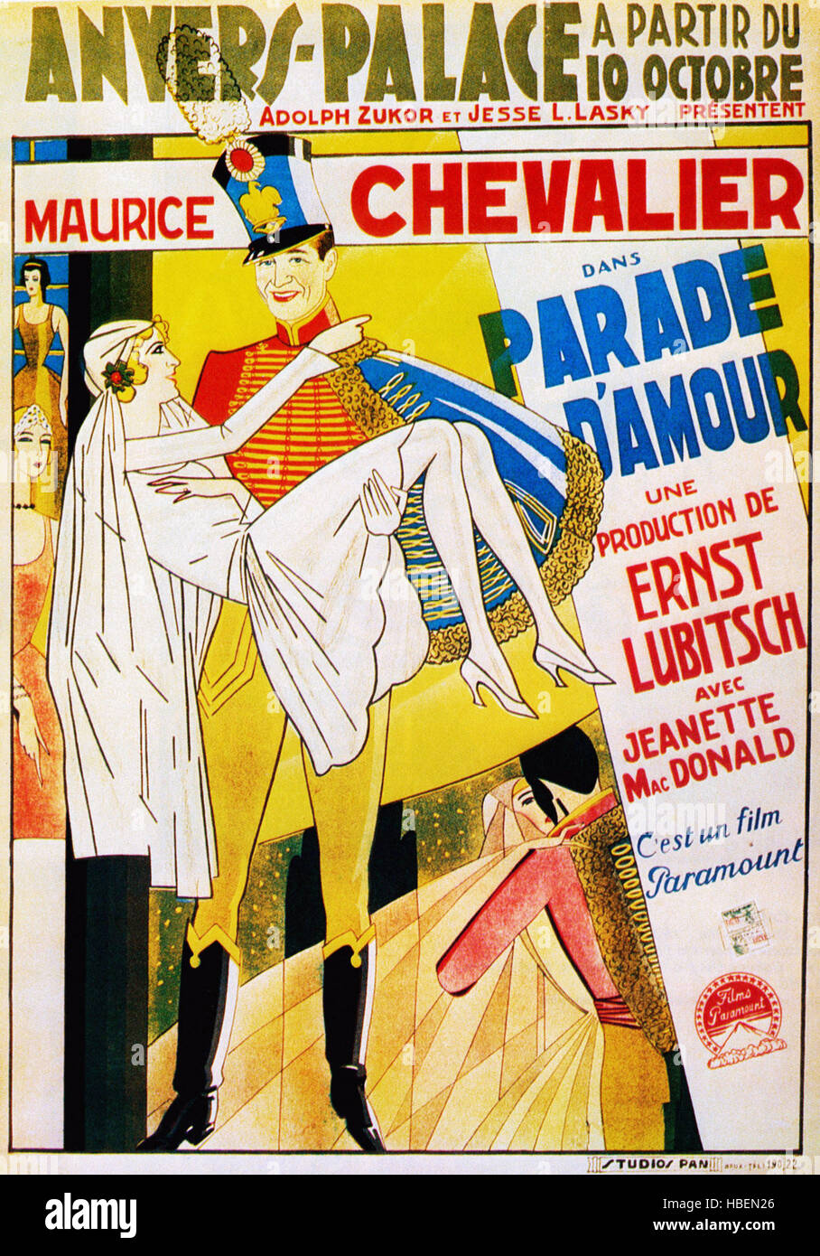 THE LOVE PARADE, (aka PARADE D'AMOUR), Maurice Chevalier, Jeanette ...