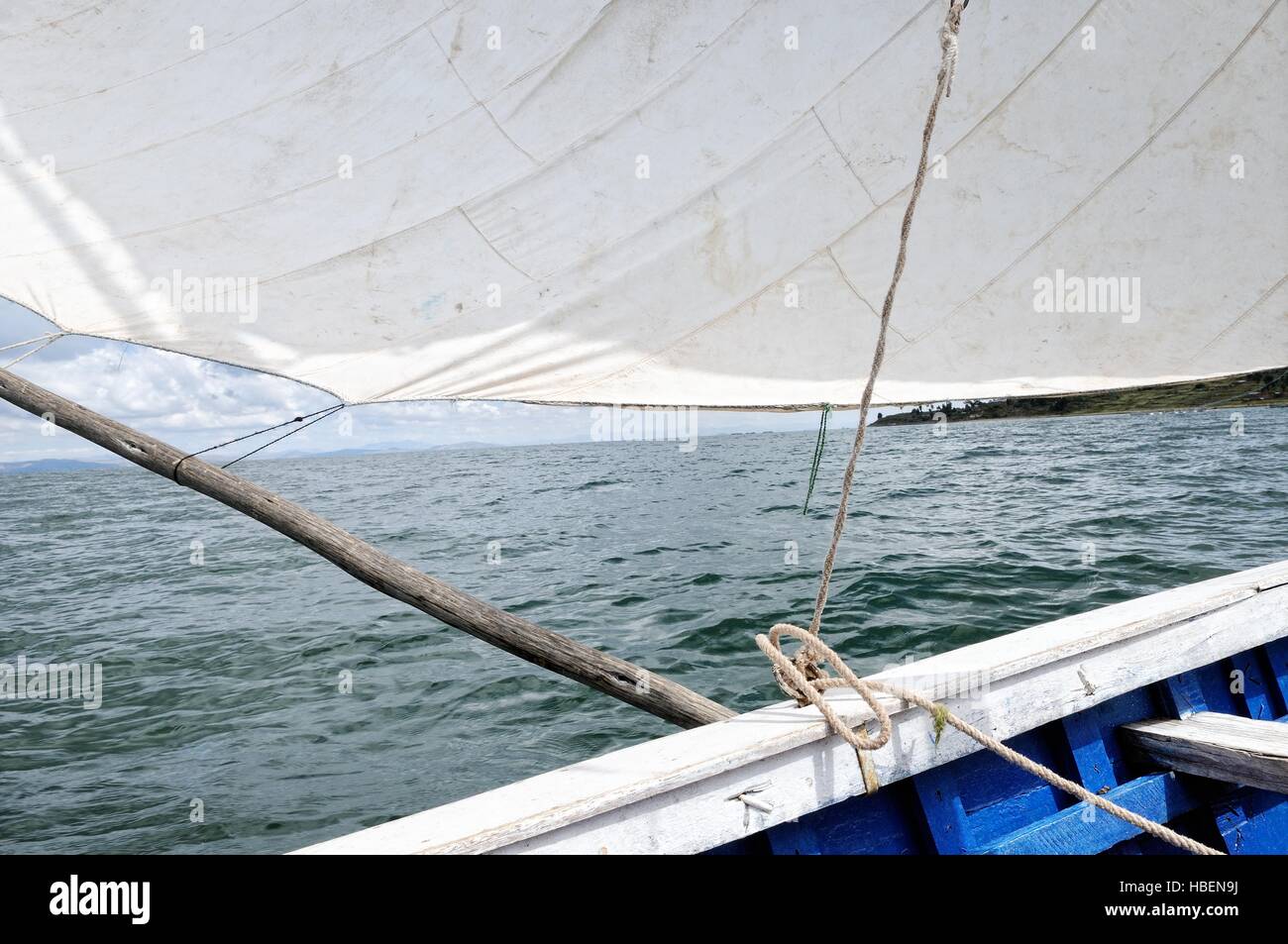 Sailing on Lake Titicaca Peru Stock Photo - Alamy
