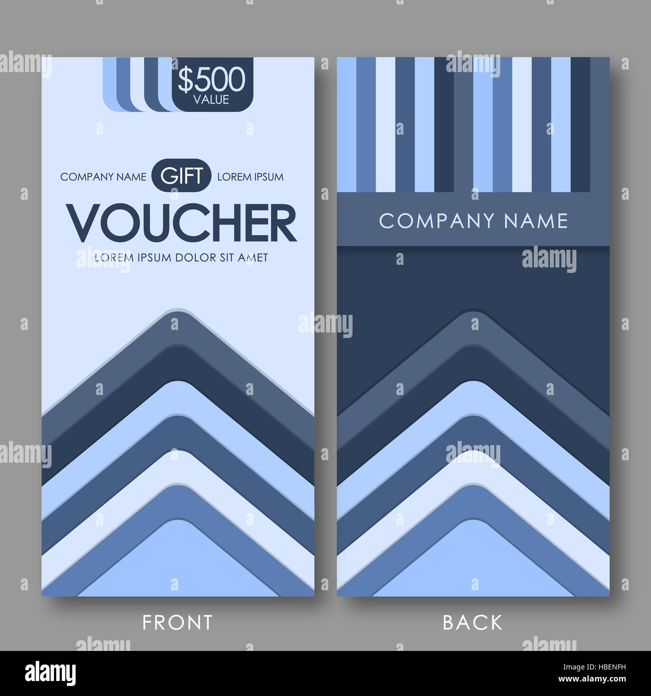 Modern Gift Voucher Template Stock Photo - Alamy