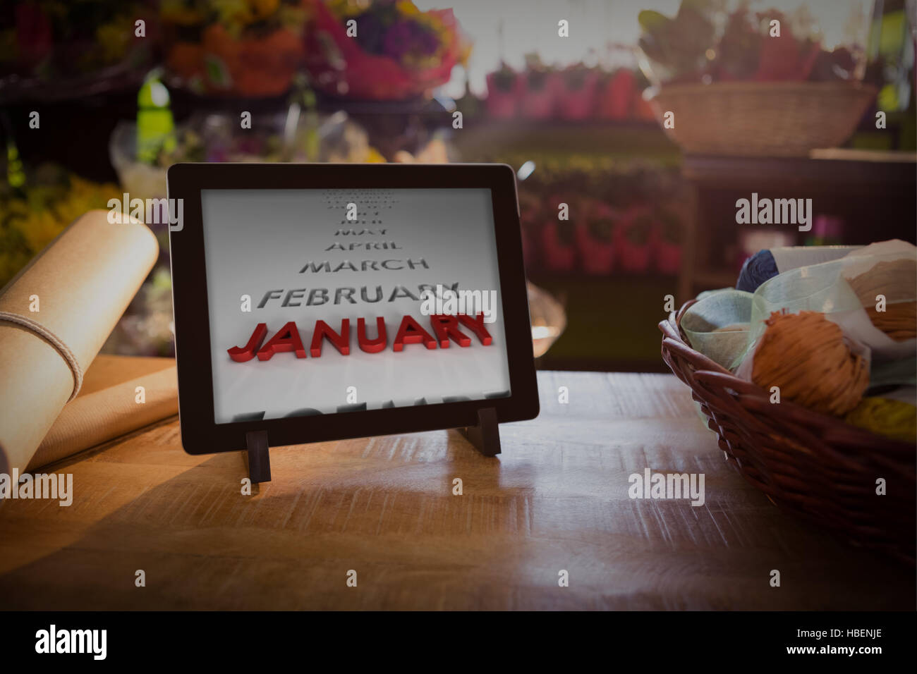 Composite image of list of months Stock Photo - Alamy