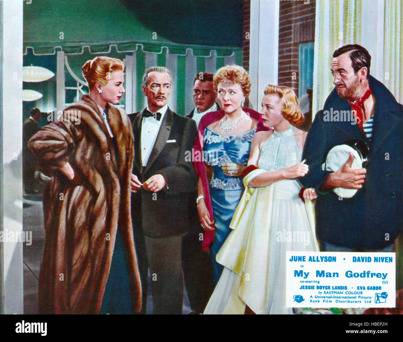 MY MAN GODFREY, from left: Martha Hyer, Robert Keith, Jay Robinson ...