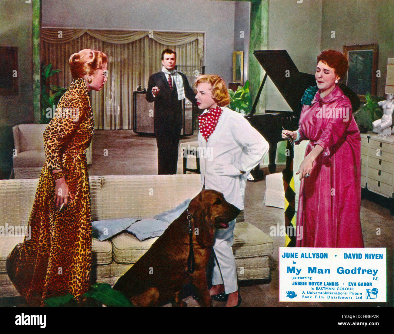 MY MAN GODFREY, from left: Martha Hyer, Jay Robinson (rear), June ...