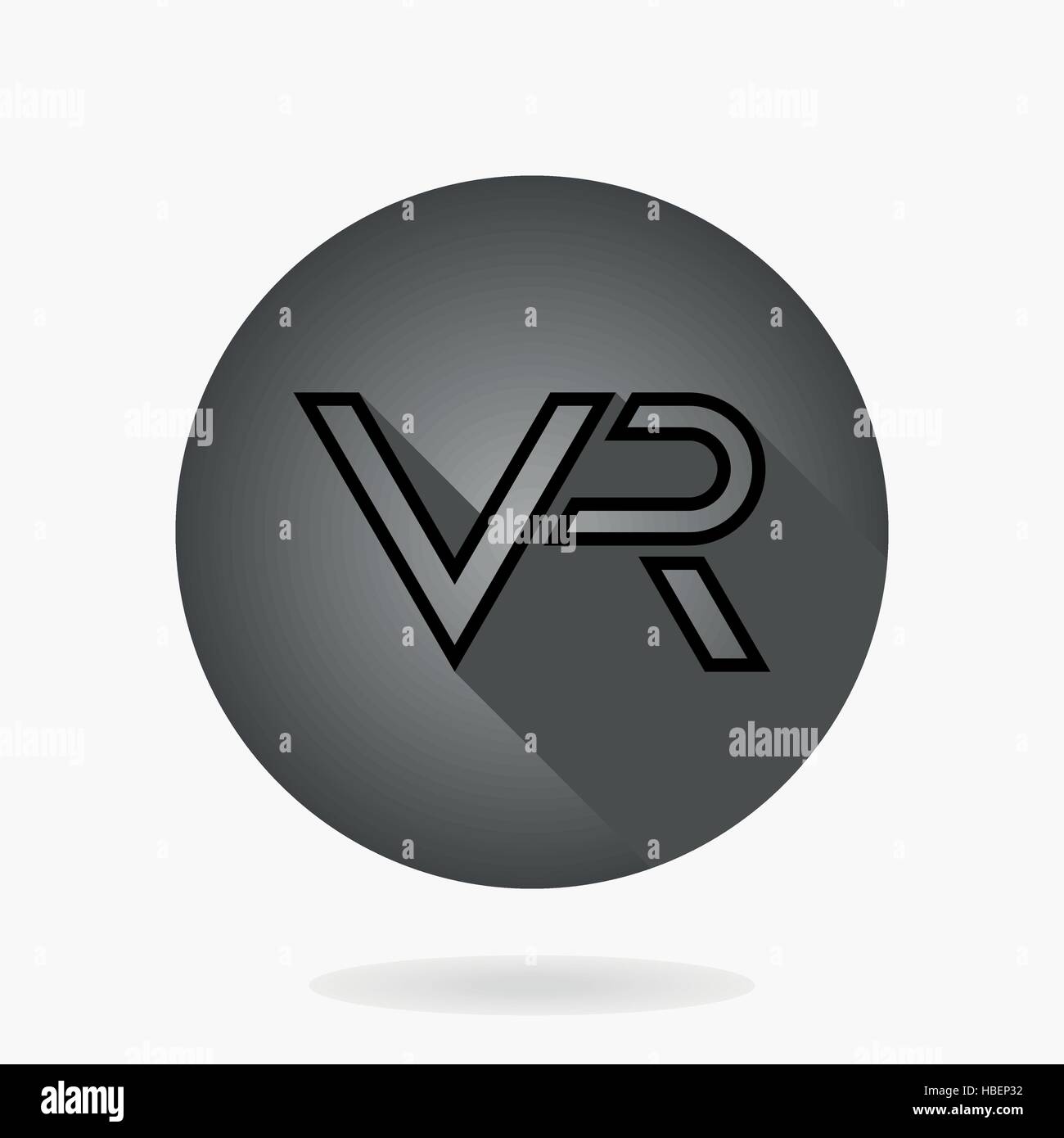 Fine Vector Flat Icon With VR Logo Stock Vector Image & Art - Alamy