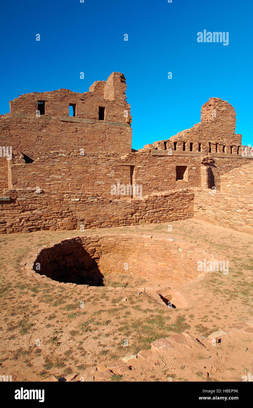Sacristy, Patio and Kiva, Mission San Gregorio de Abo, Salinas Pueblo ...