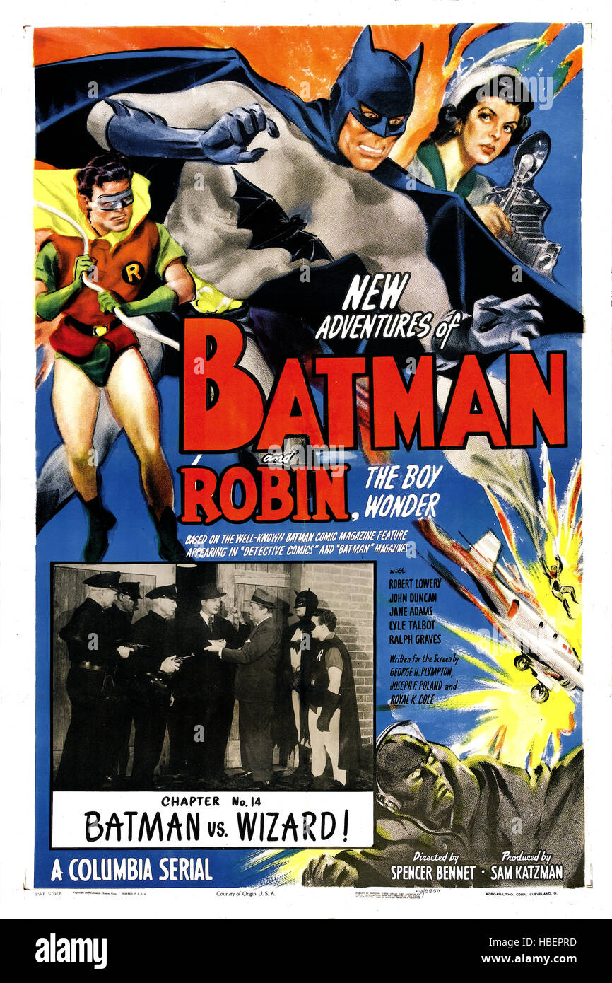 NEW ADVENTURES OF BATMAN AND ROBIN, Robert Lowery, John Duncan in ...