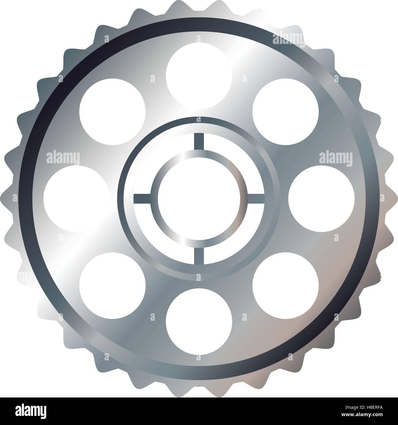 Gear icon. Cog circle wheel machine part and technology theme. Isolated ...