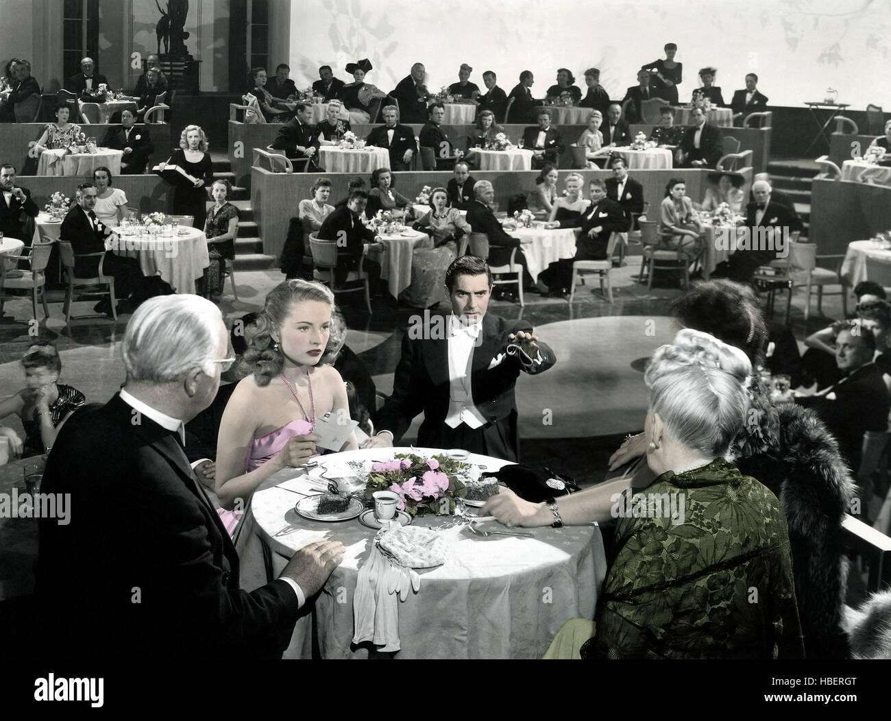 NIGHTMARE ALLEY, facing camera, from left, Coleen Gray, Tyrone Power ...