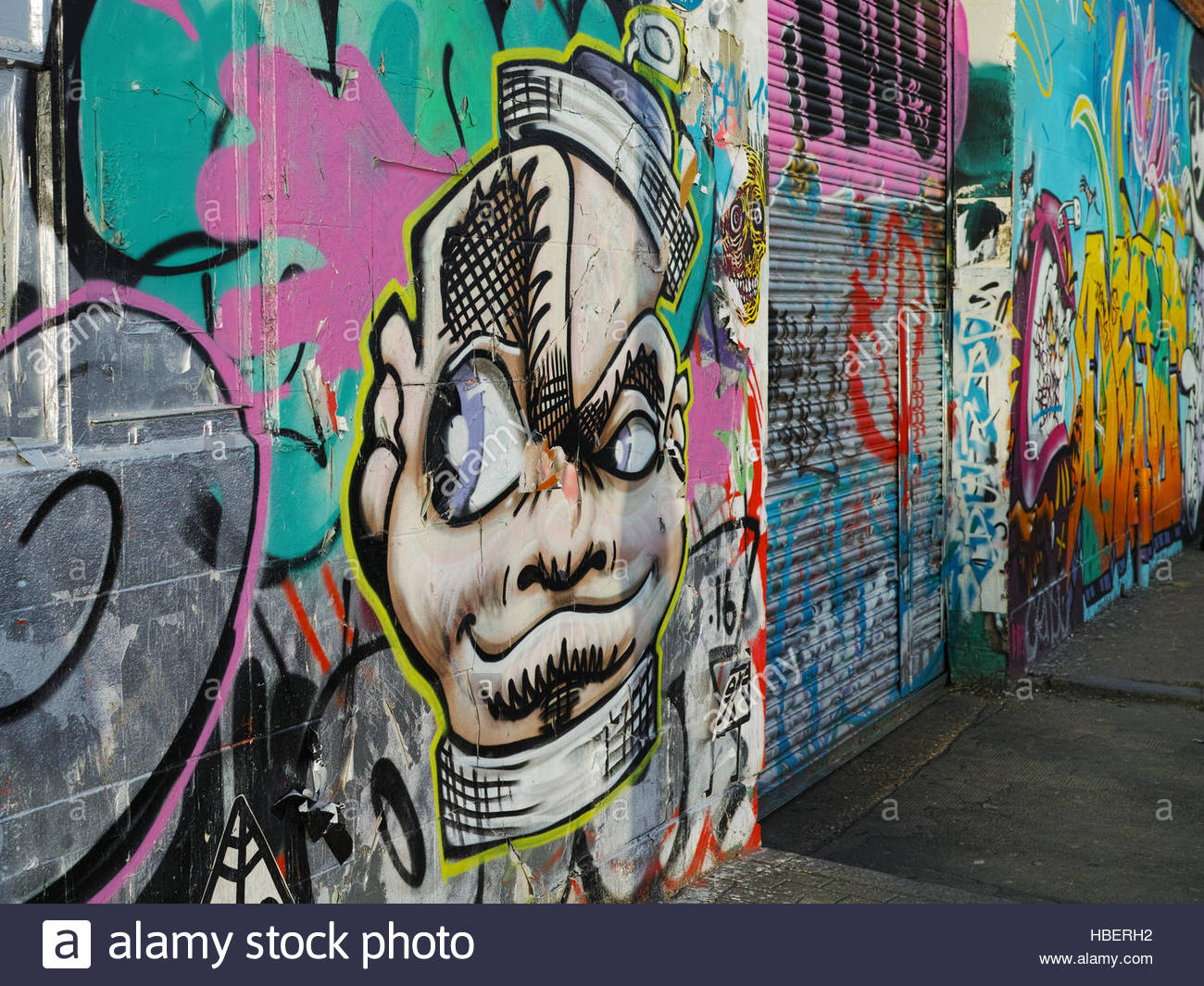Graffiti And Street Art In Hackney Wick High Resolution Stock ...