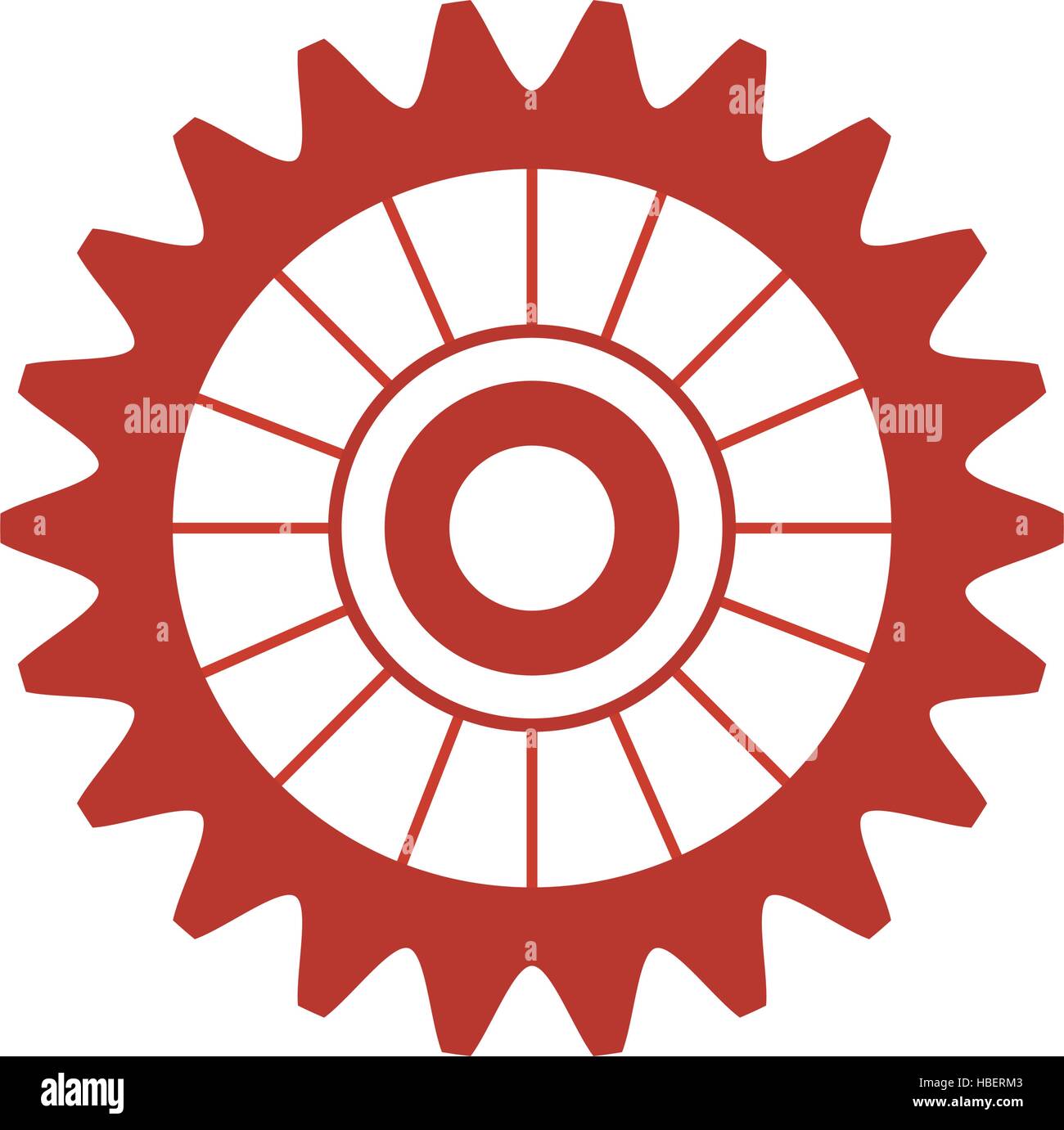 Gear icon. Cog circle wheel machine part and technology theme. Isolated ...