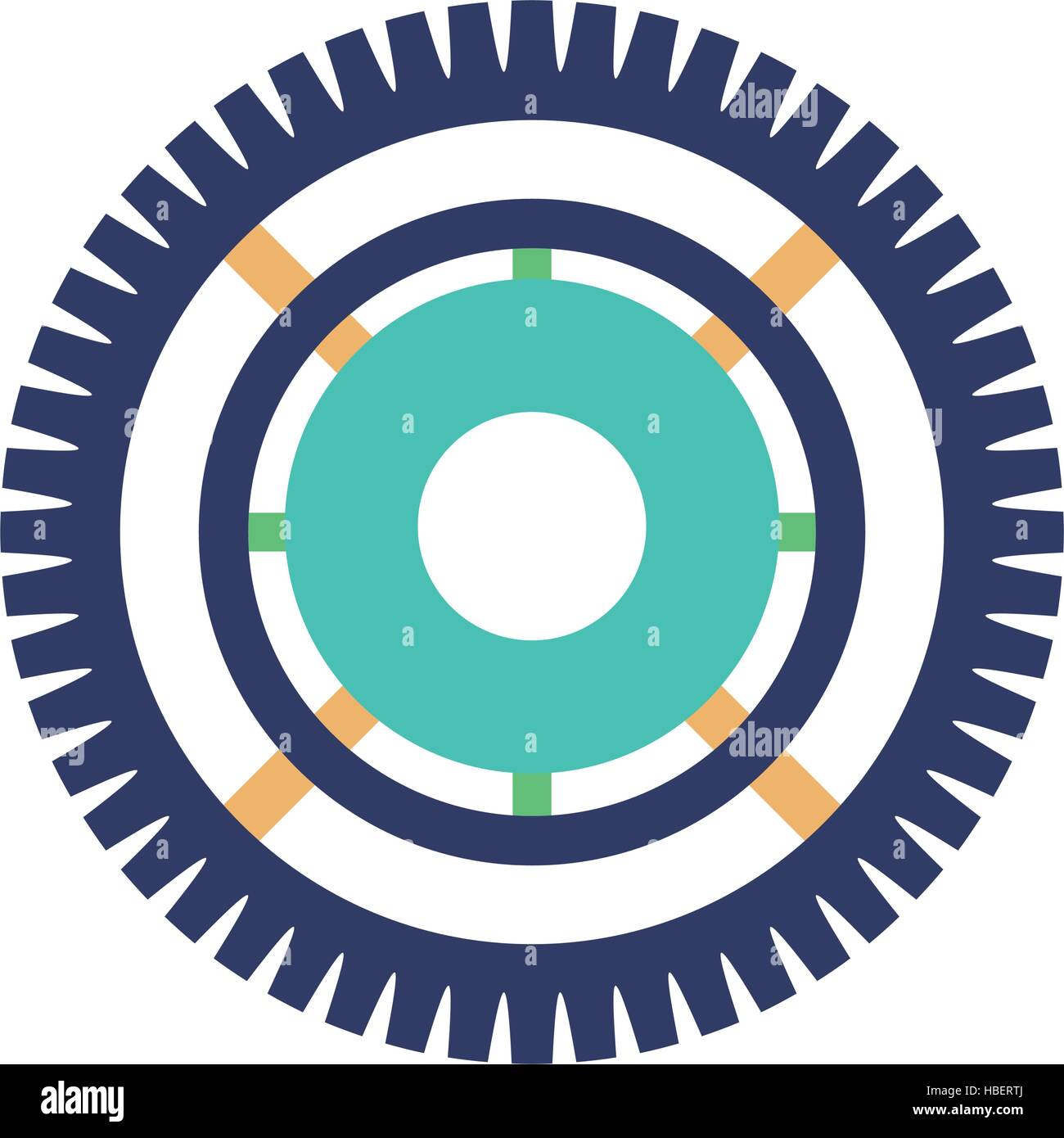 Gear icon. Cog circle wheel machine part and technology theme. Isolated ...