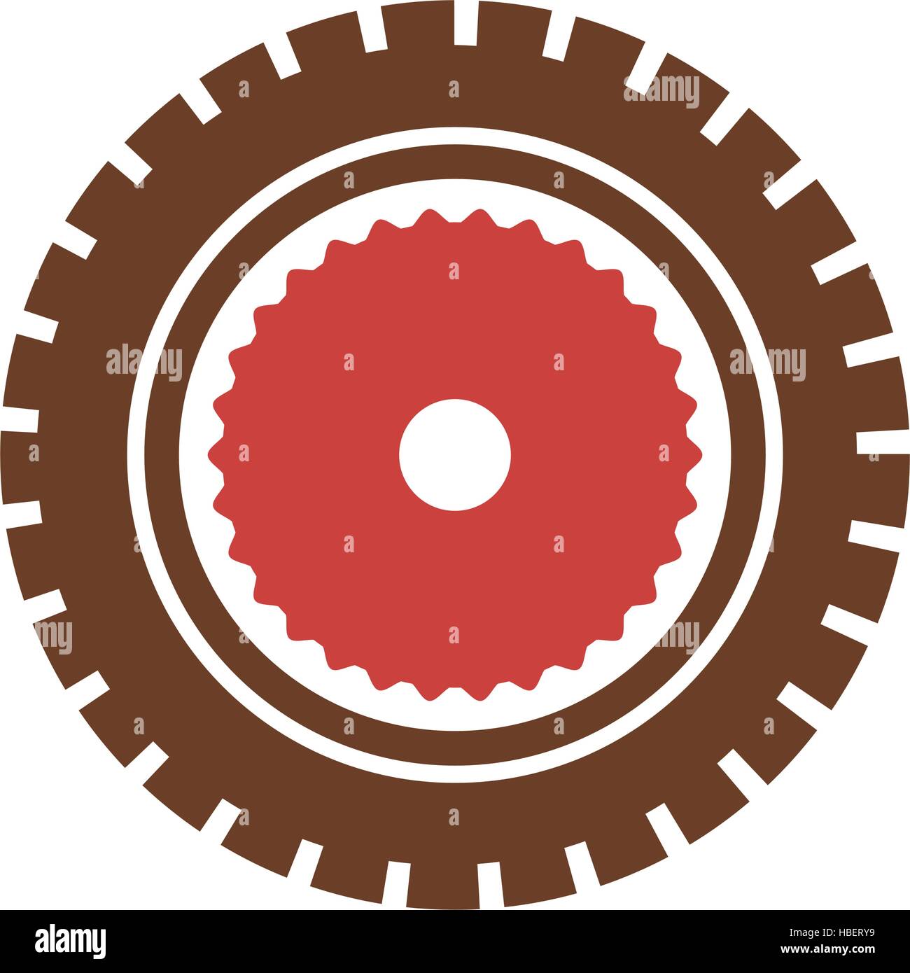 Gear icon. Cog circle wheel machine part and technology theme. Isolated ...
