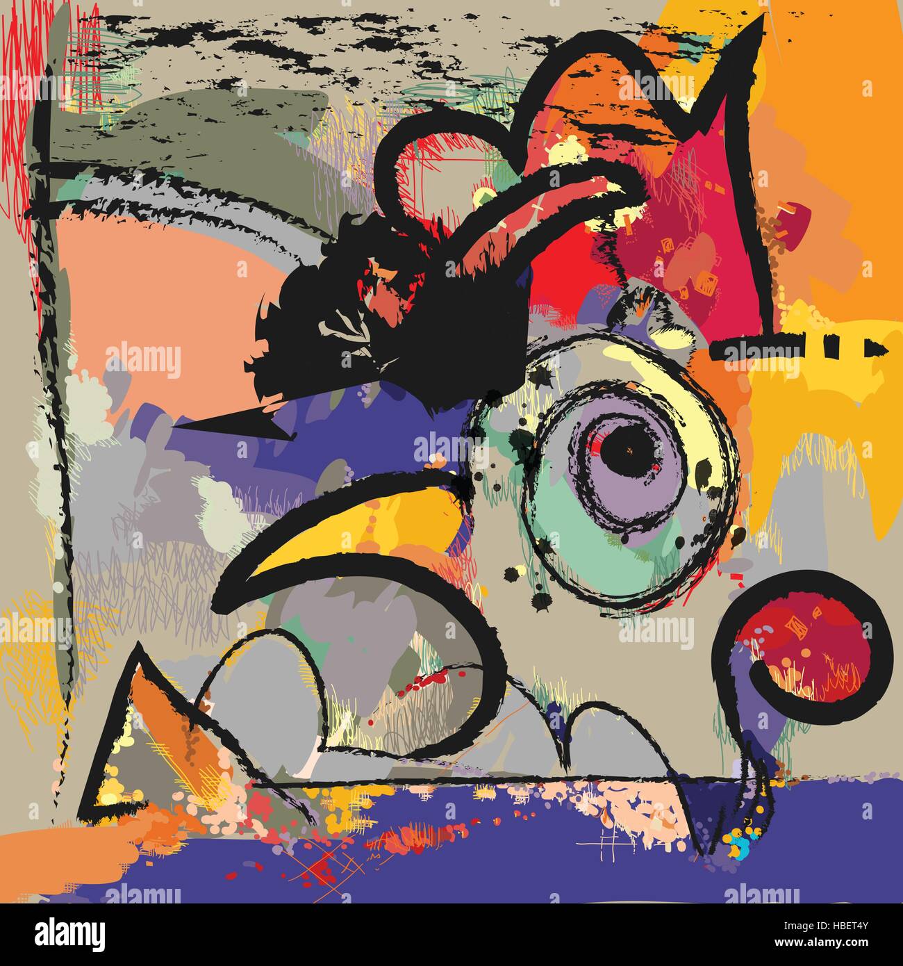 modern art abstract painting Stock Vector Image & Art - Alamy