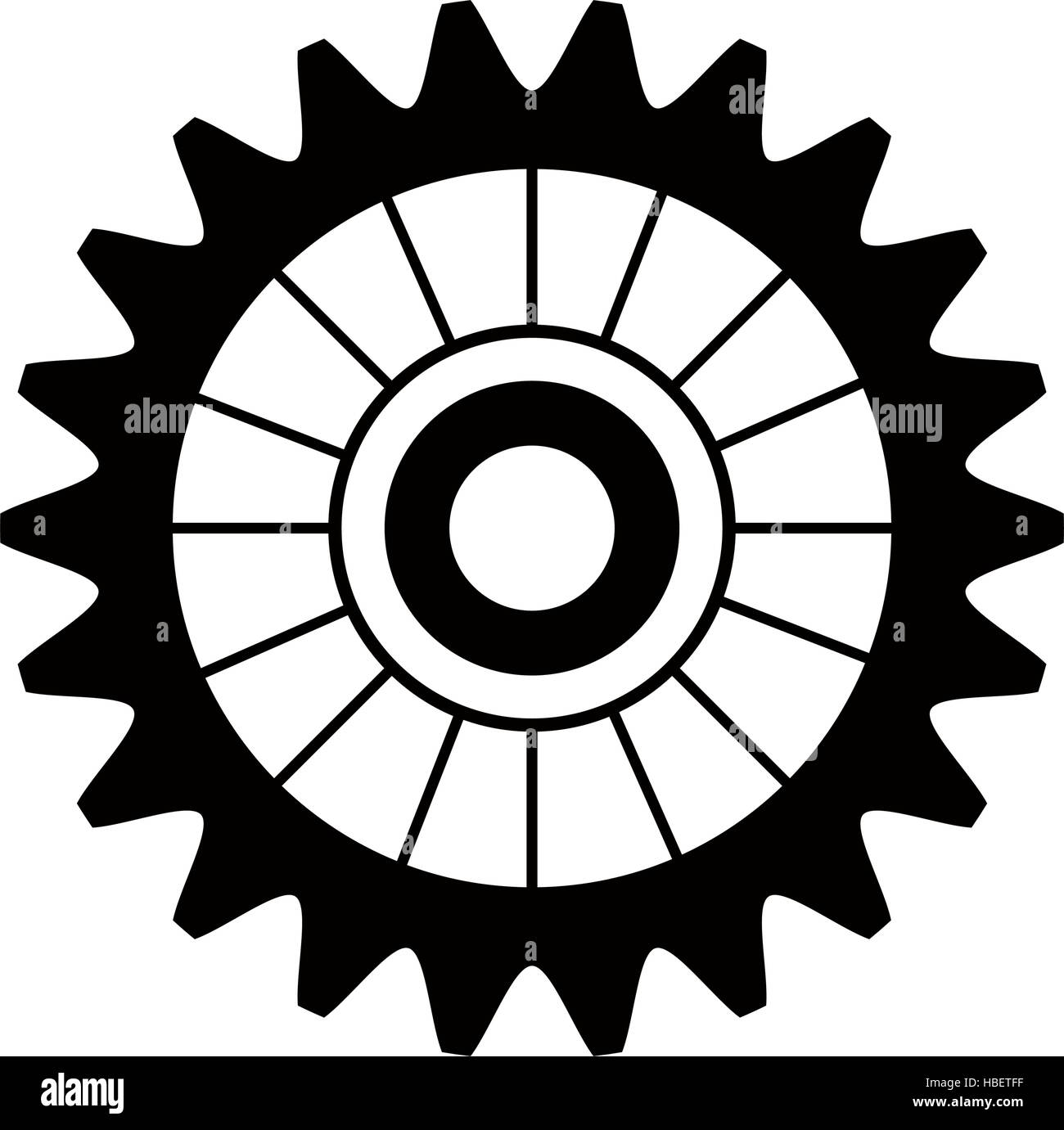 Gear icon. Cog circle wheel machine part and technology theme. Isolated ...