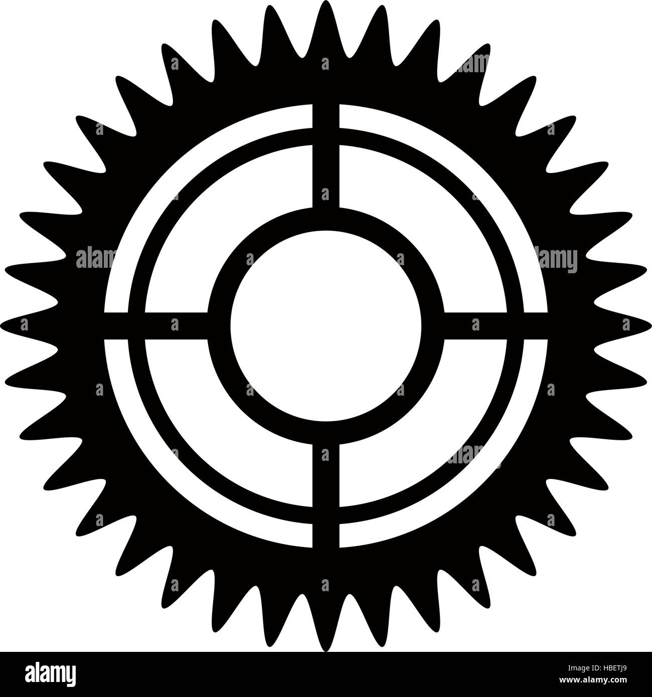 Gear icon. Cog circle wheel machine part and technology theme. Isolated ...