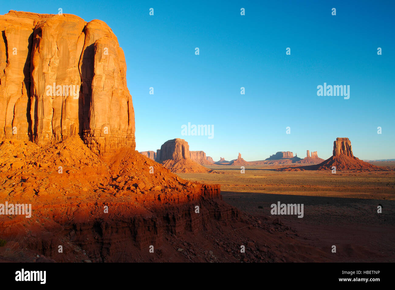 Cly Butte and Artist's Point at Sunrise, Merrick Butte, Northern Buttes ...