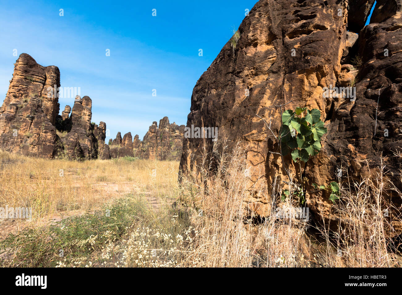 The peaks of Sindou Stock Photo - Alamy