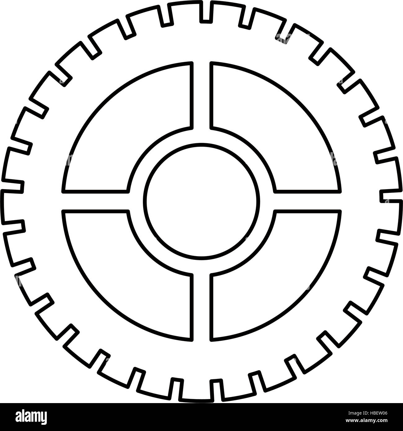 Gear icon. Cog circle wheel machine part and technology theme. Isolated ...