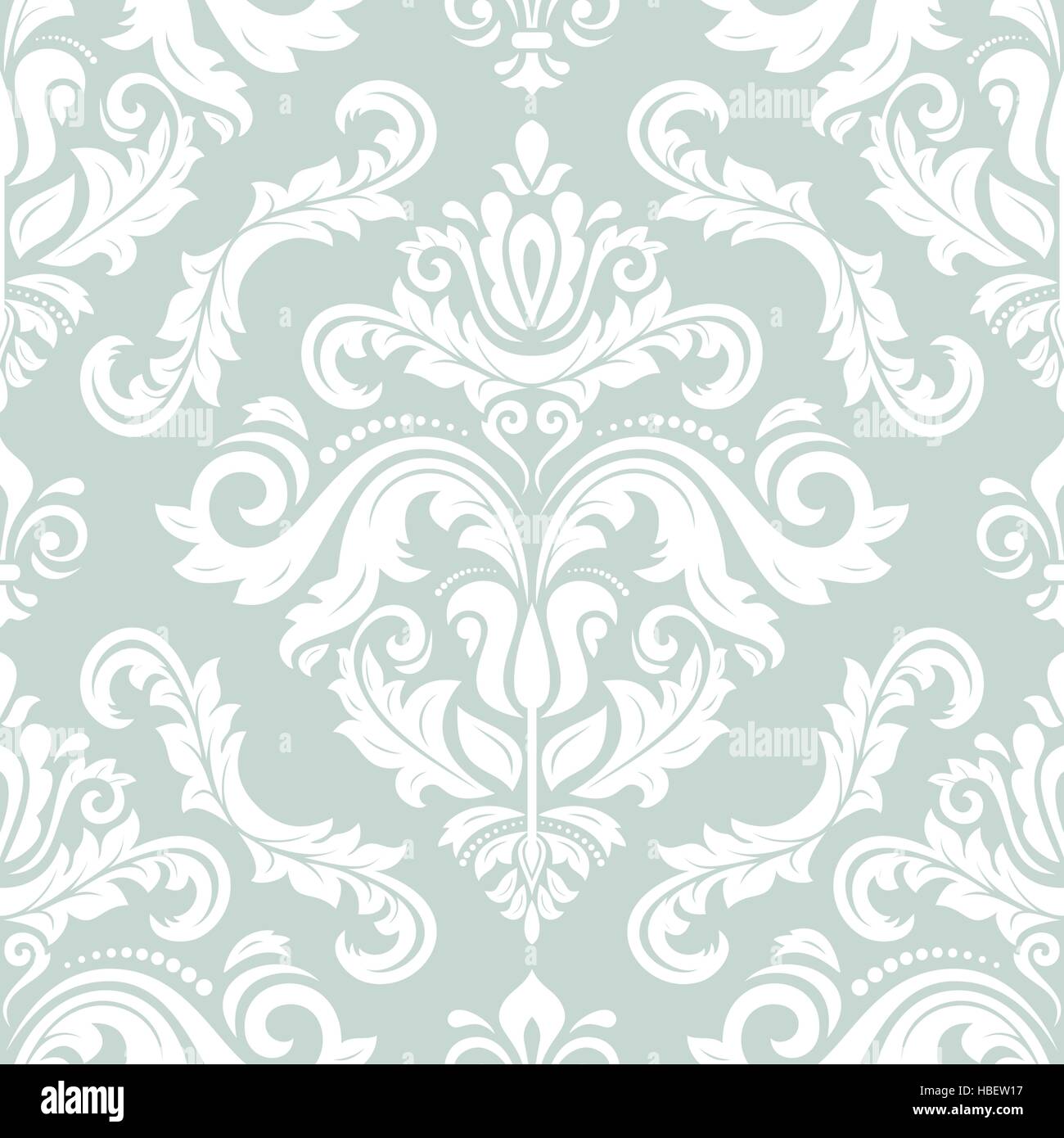 Blue white damask vector Stock Vector Images - Alamy