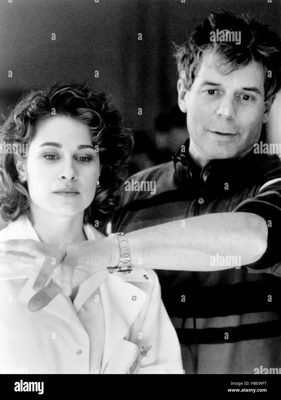 THE PUPPET MASTERS, from left, Julie Warner, director Stuart Orme, on ...