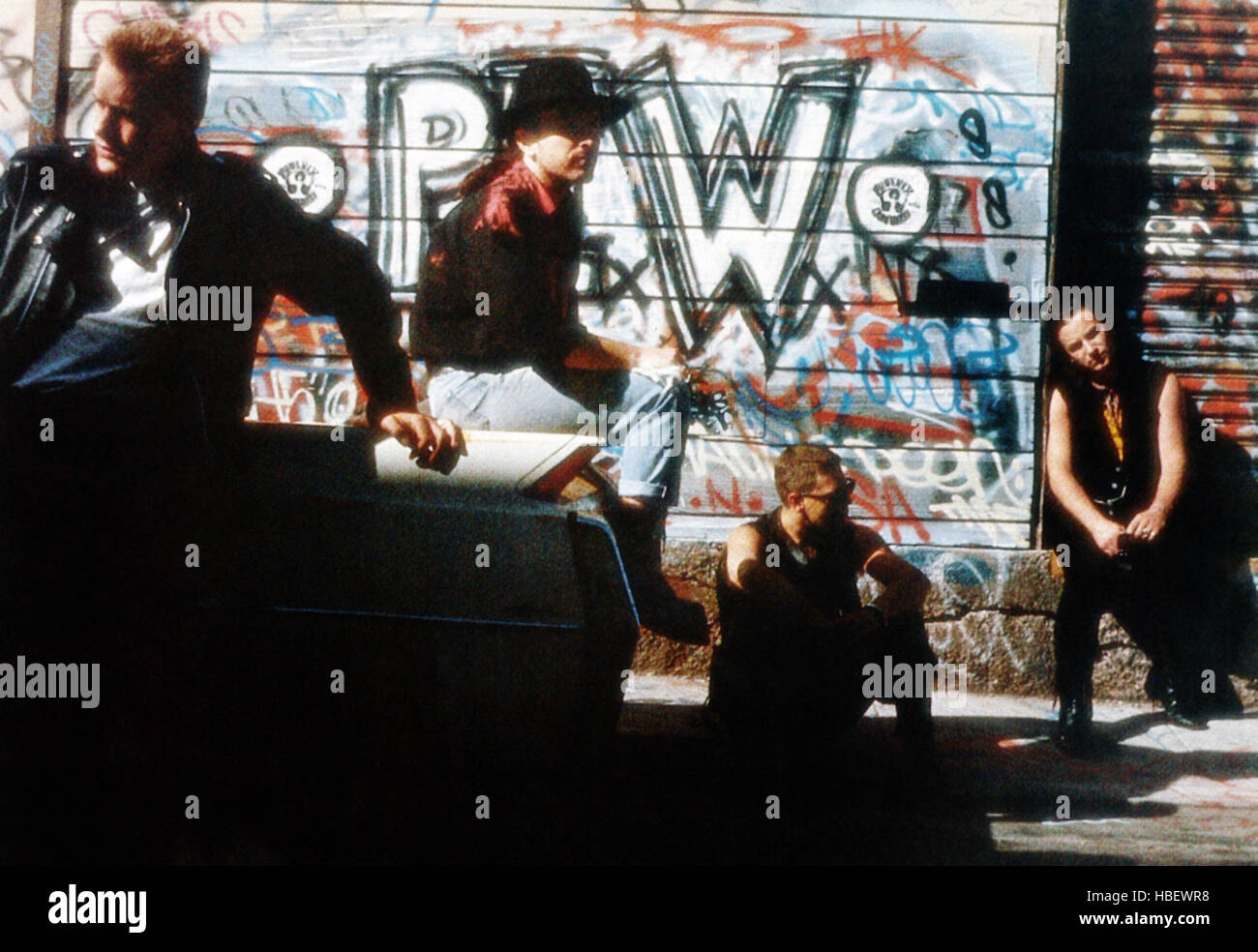 U2: RATTLE AND HUM, from left: Larry Mullen Jr., The Edge, Adam Clayton ...