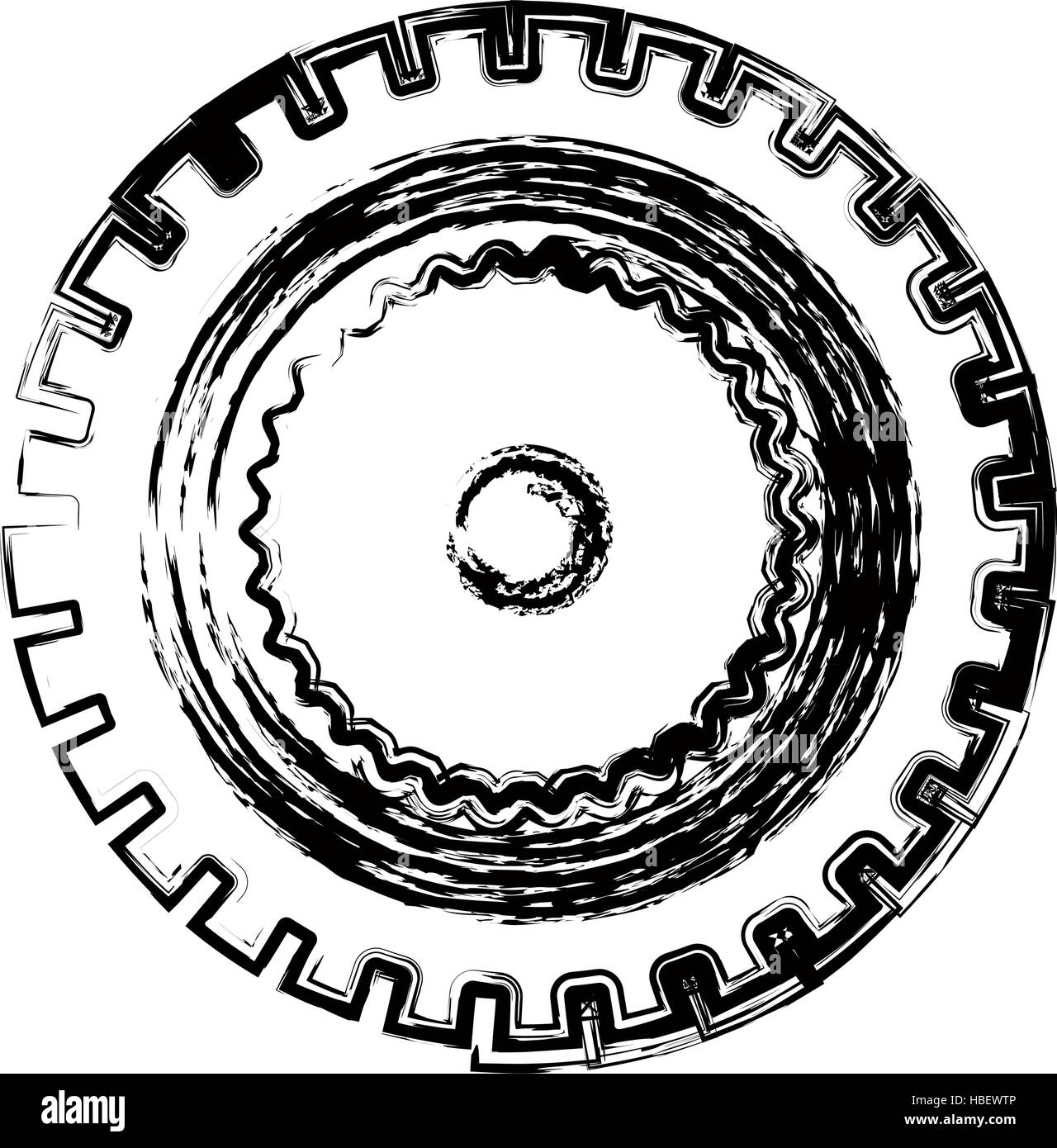 Gear icon. Cog circle wheel machine part and technology theme. Isolated ...