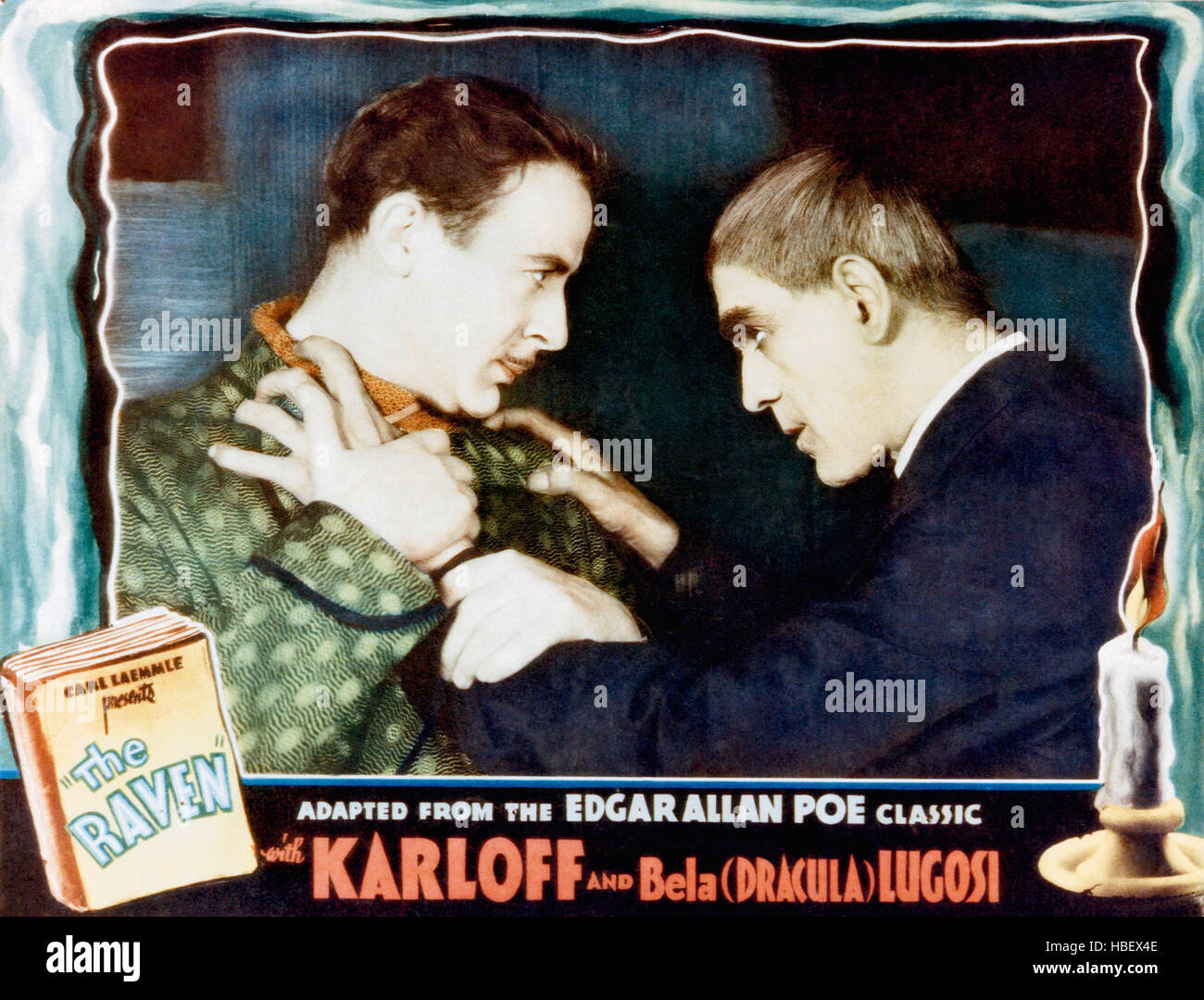 THE RAVEN, from left: Lester Matthews, Boris Karloff, 1935 Stock Photo ...