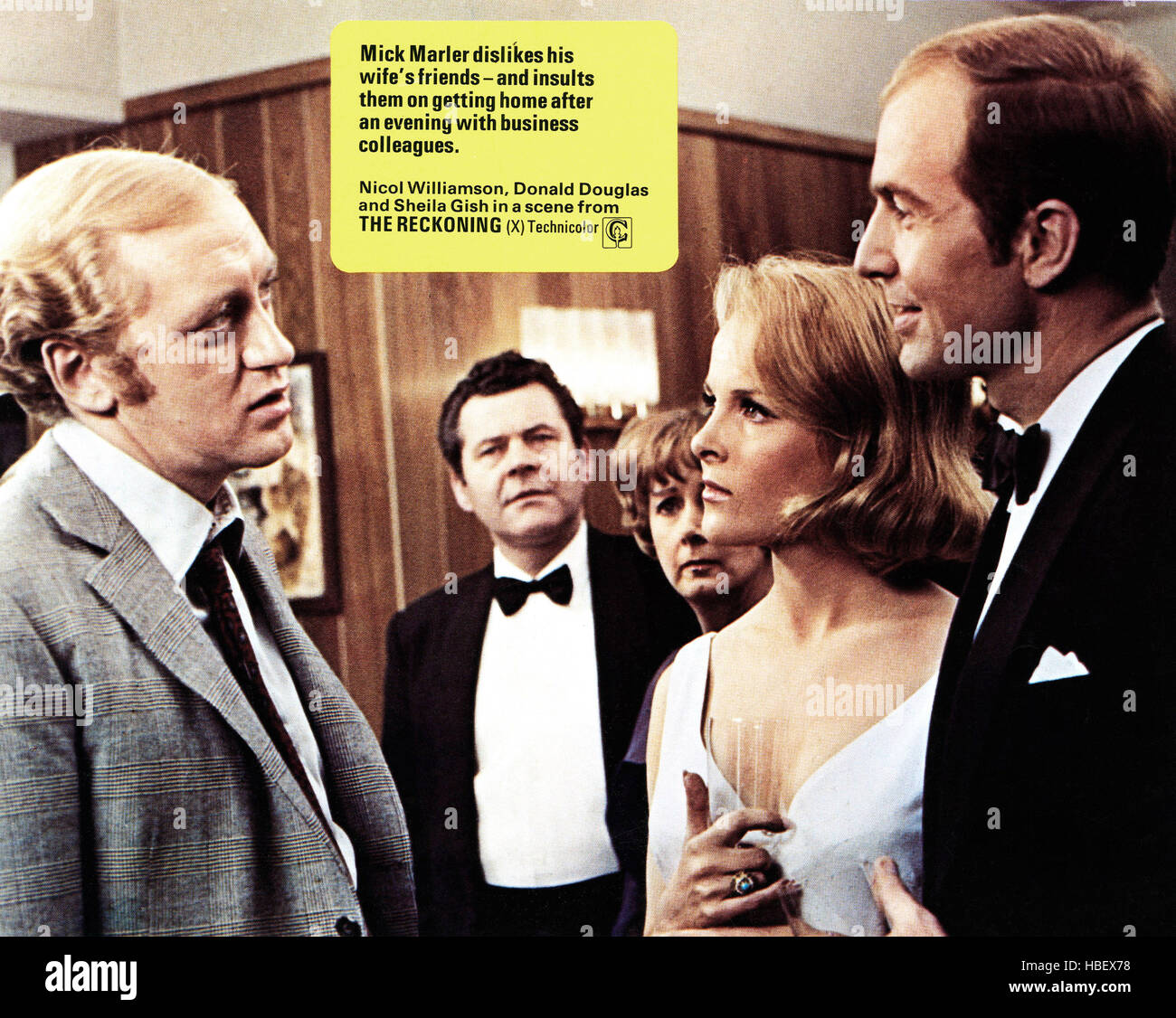 THE RECKONING, front from left: Nicol Williamson, Sheila Gish, Donald ...